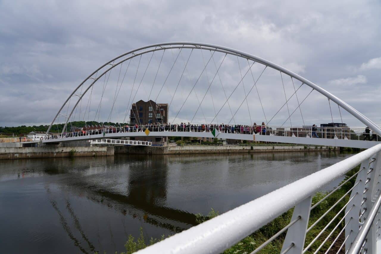 Delight as Mayor helps open Nottingham's first major bridge over the ...